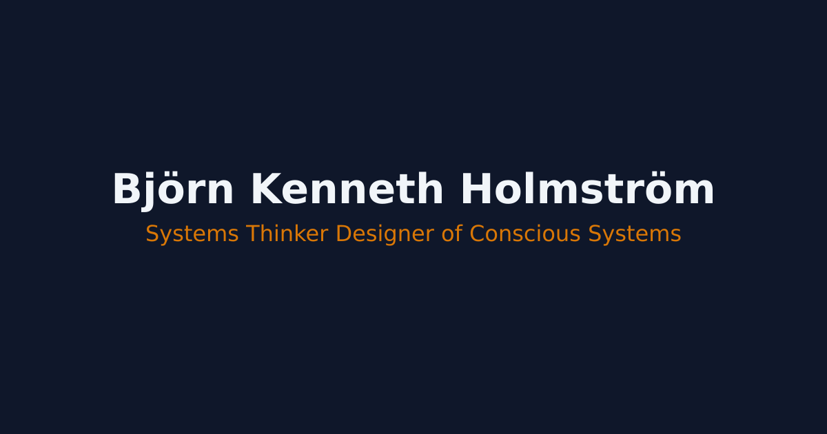 The Architecture of the Open Hand | Björn Kenneth Holmström